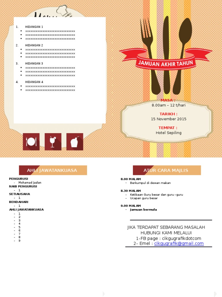 Buku Program Jamuan Akhir Tahun (Cikgugrafik - Com) | PDF