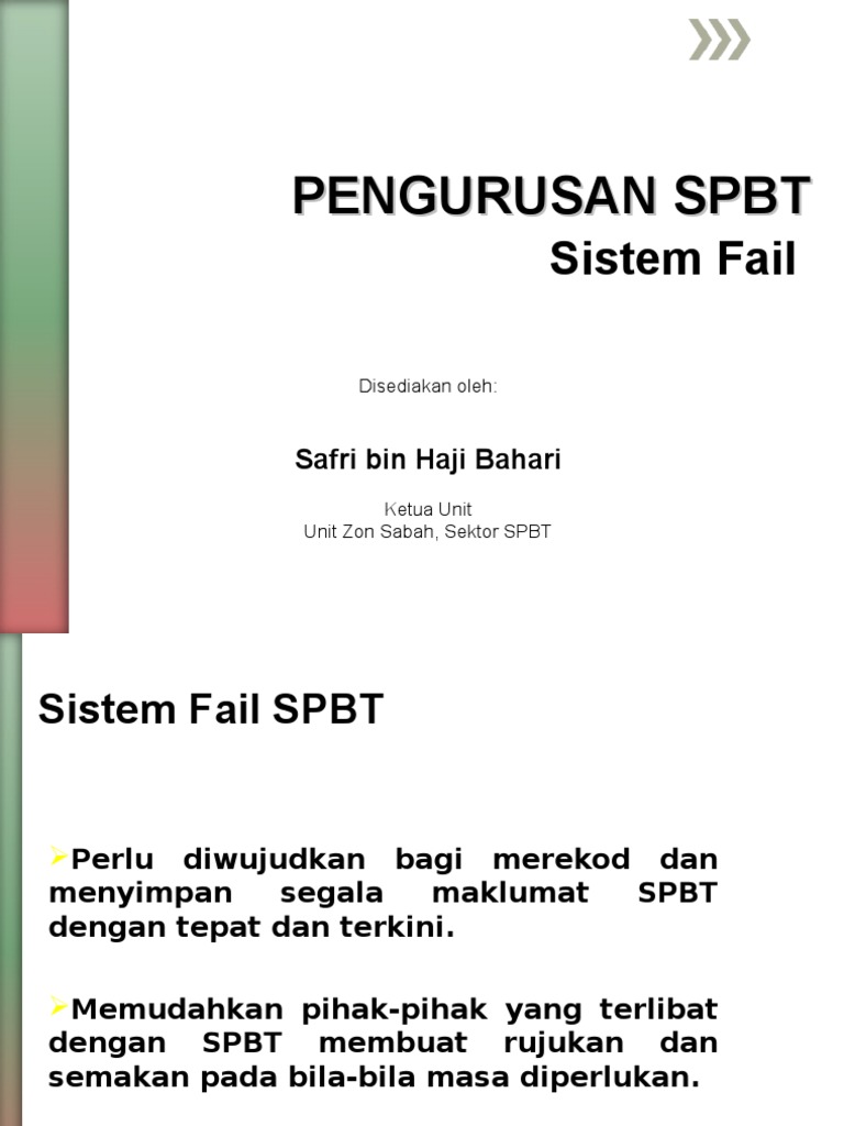 Pengurusan Fail SPBT 2013 | PDF