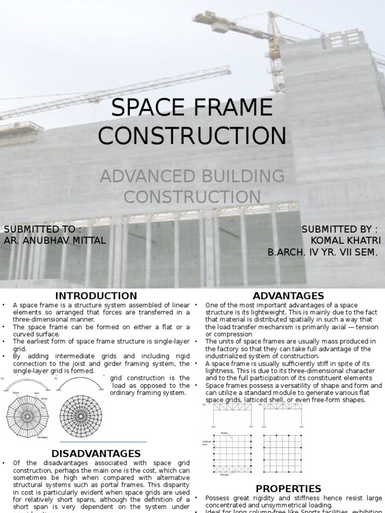 Space Frame | PDF | Framing (Construction) | Engineering
