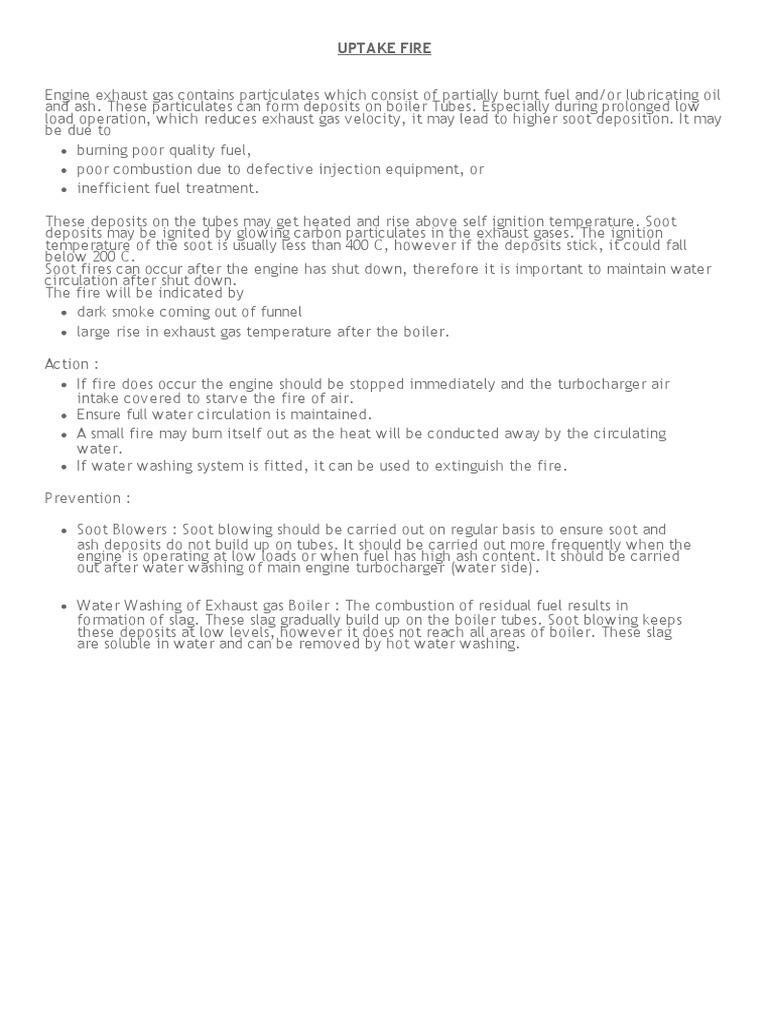 Boiler Uptake Fire 3 | PDF