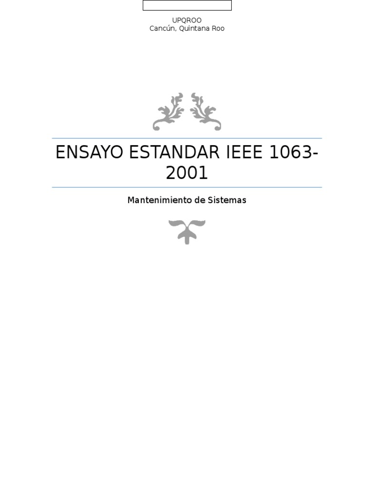 Ensayo Estandar IEEE 1063-2001 | PDF | Ciencia y Tecnología | Software