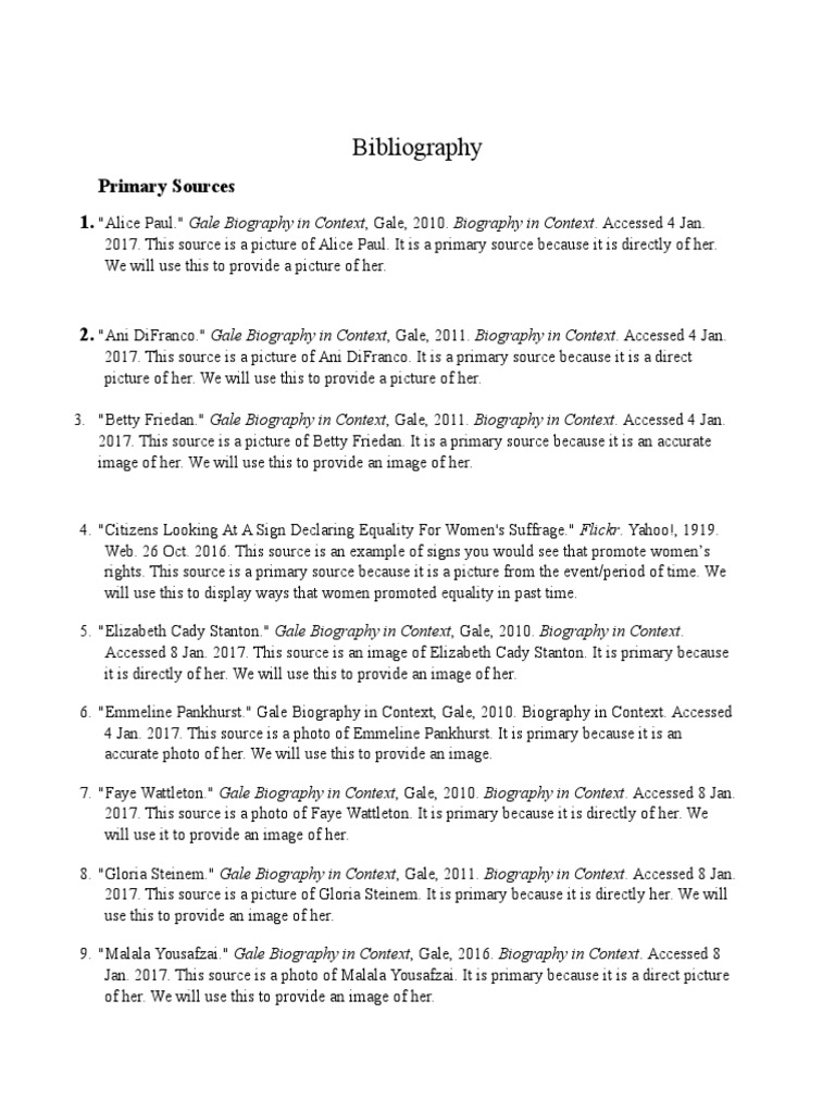 nhd bibliography | Feminism | Ethnicity, Race & Gender