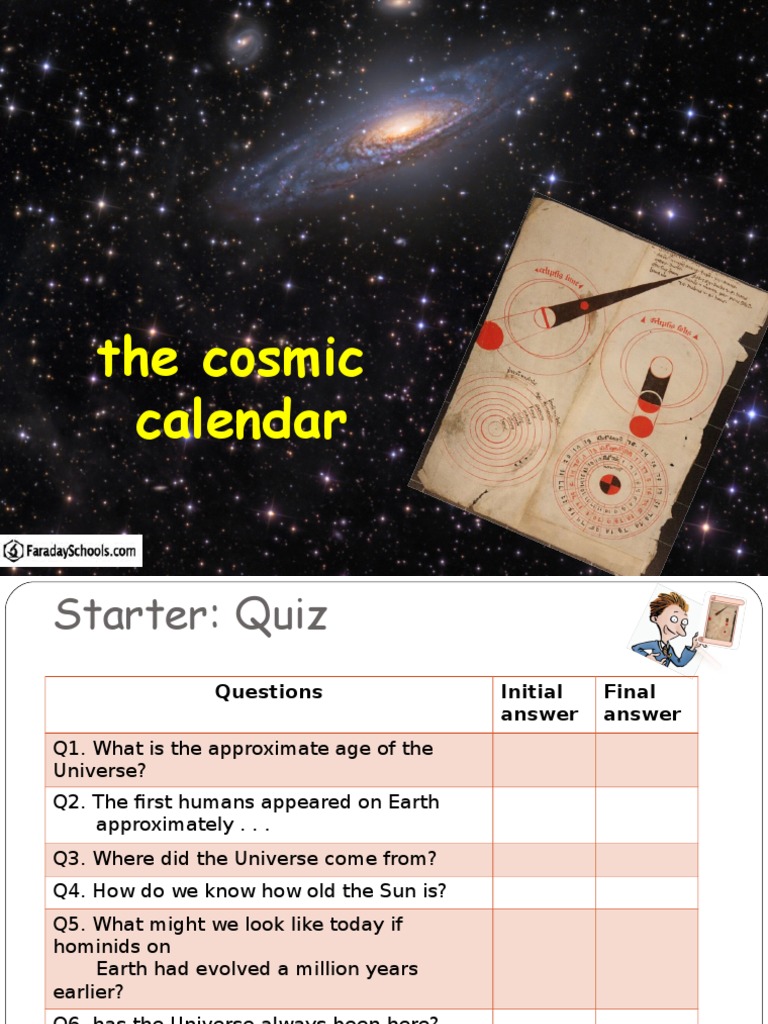 Cosmic Calendar | PDF | Universe | Astronomy