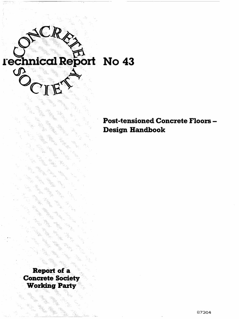 TR 43 - Post Tensioned Concrete Floors-Hand Book PDF | PDF