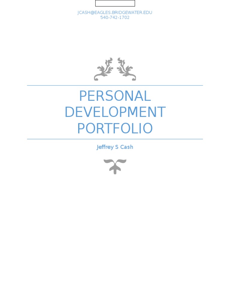Personal Development Portfolio: Jeffrey S Cash | PDF | Etiquette ...