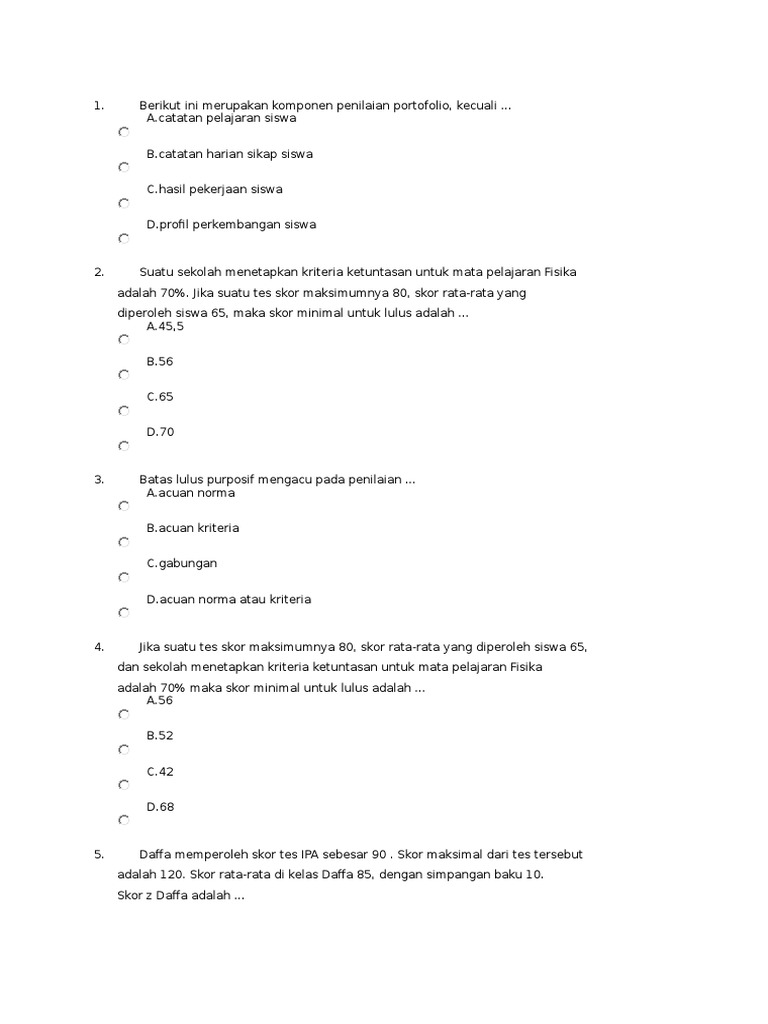 Contoh Soal Ukg Ipa | PDF