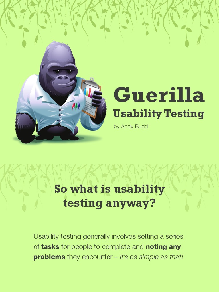 Guerilla Ability Testing | PDF | Usability | Cognitive Science