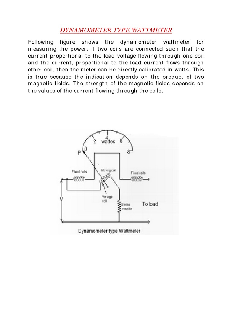 Dynamometer Type Wattmeter | PDF | Inductor | Quantity