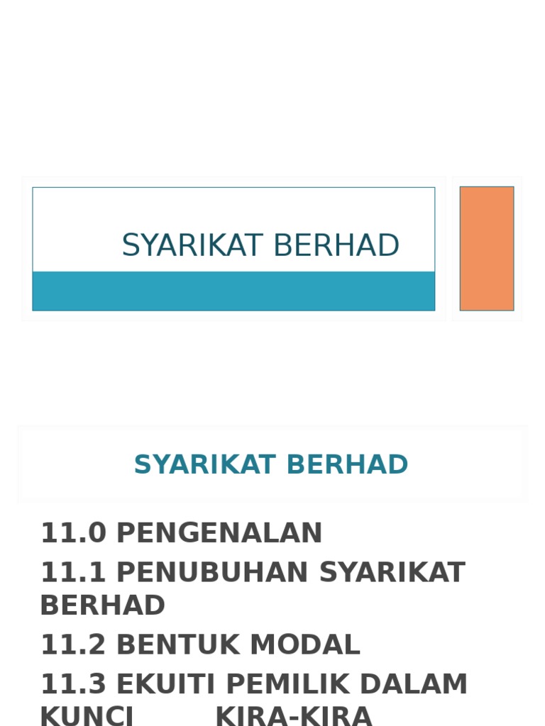 Syarikat Berhad | PDF