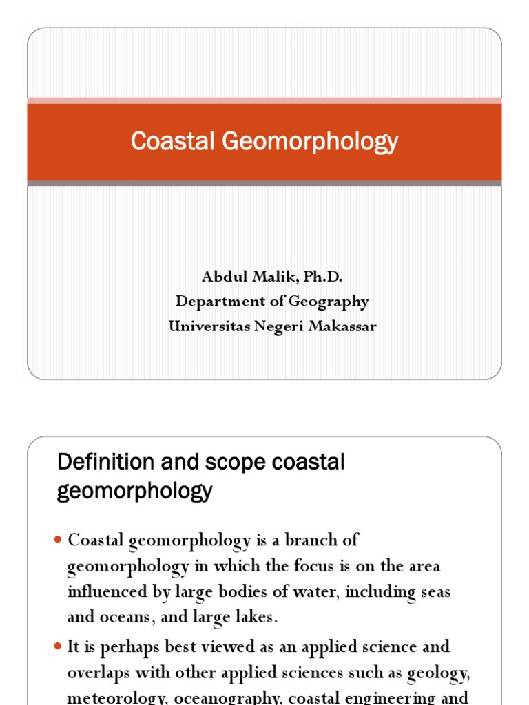 Coastal Geomorphology Overview | PDF