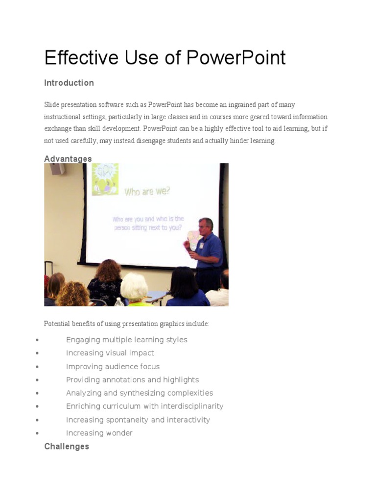 Effective Use of PowerPoint for Learning | PDF | Microsoft Power Point ...