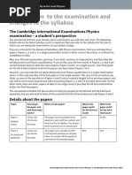 Cambridge International AS&A Level 9702 Physics Syllabus For ...
