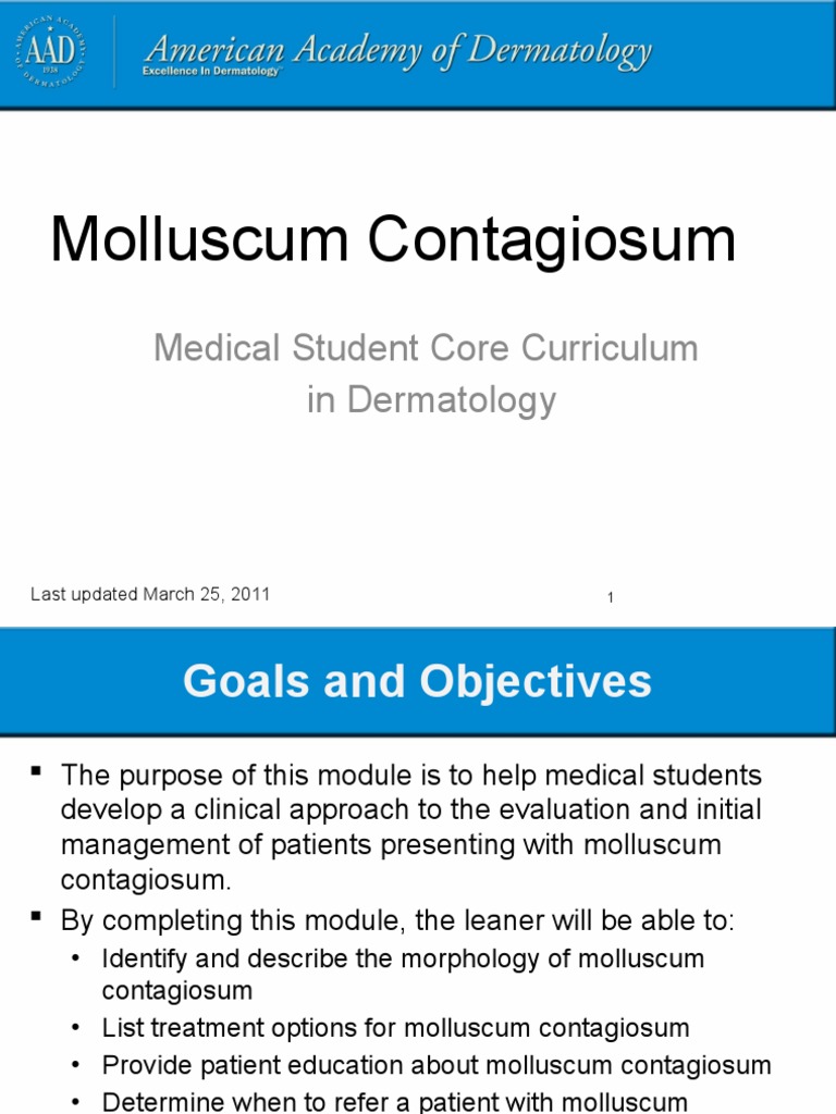 Molluscum Contagiosum Module - PPSX | PDF | Cutaneous Conditions | Epidemiology