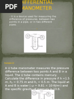 Manometers Practice Problem - Continue - Solutions | PDF | Pressure Measurement | Pressure