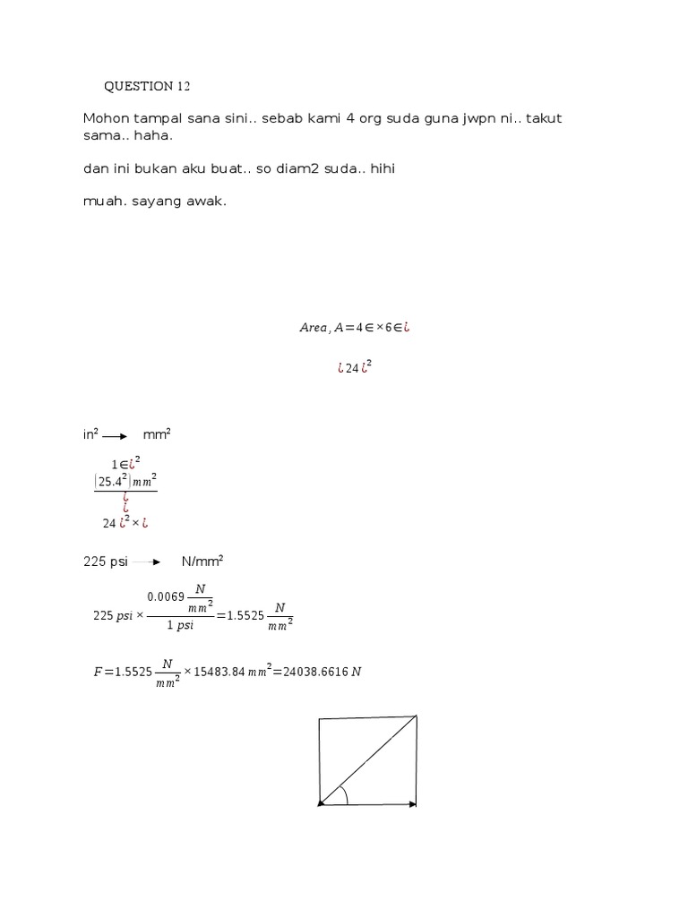 Mechanical Question Sample | PDF