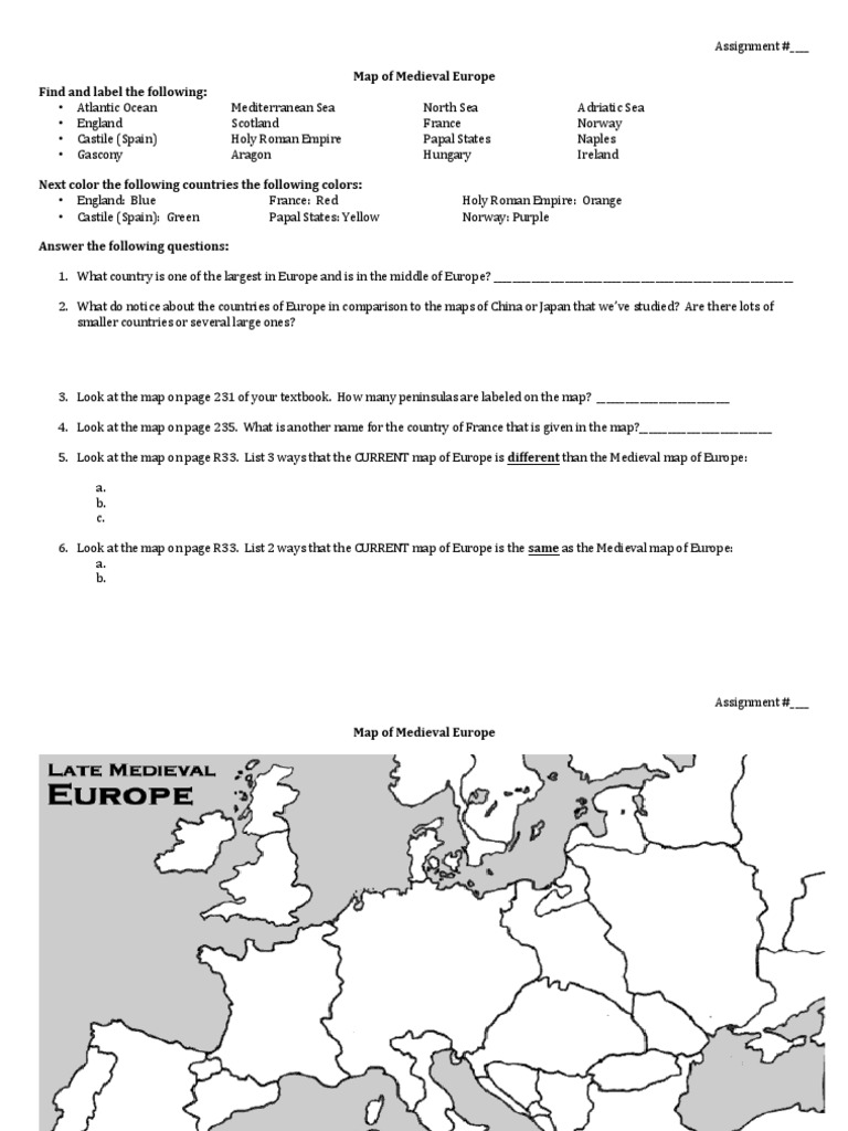Map of Medieval Europe | PDF