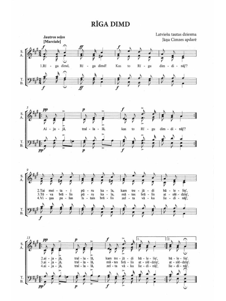 Riga Dimd. Cimze | PDF