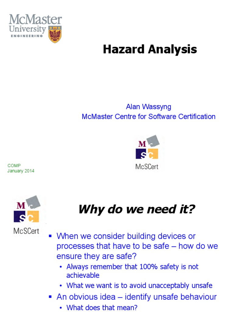 Hazard Analysis | PDF | Verification And Validation | Systems Engineering