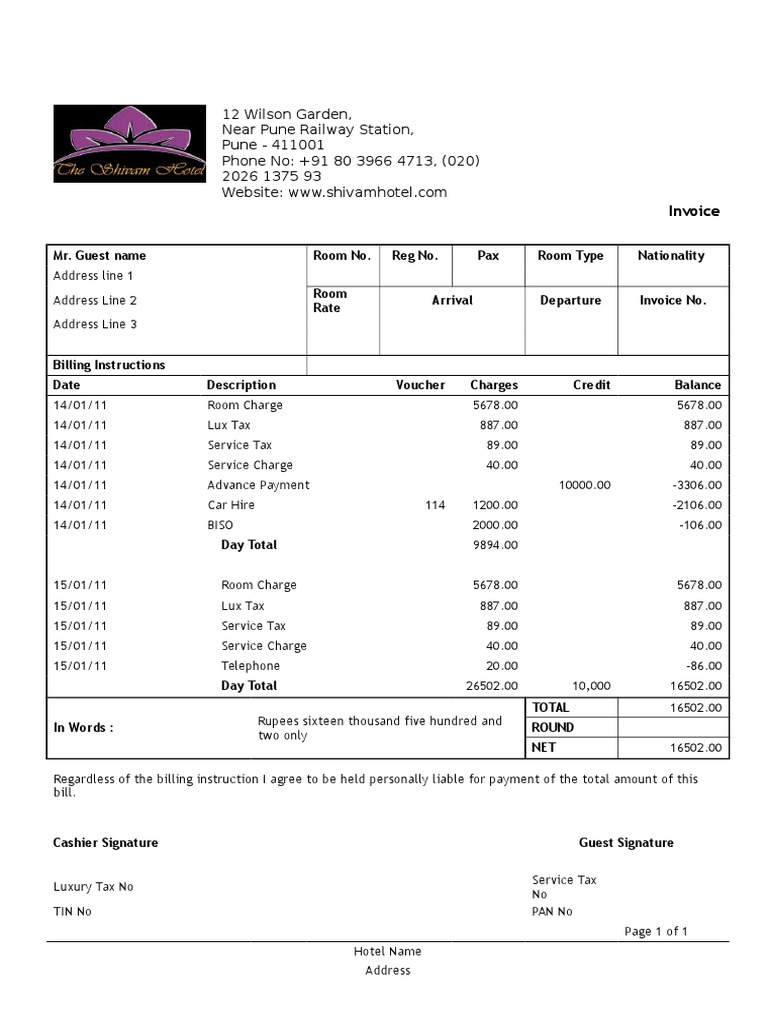 Invoice Format 4 | PDF