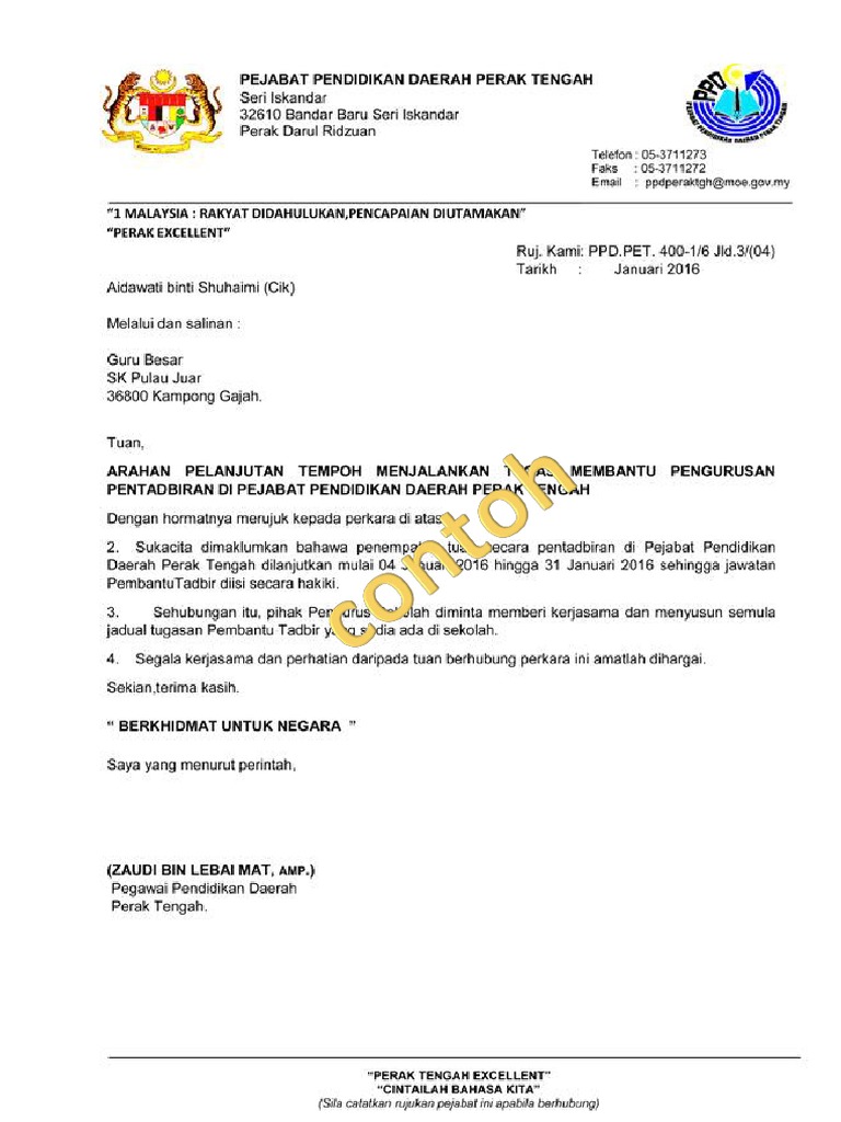 Contoh Surat Rasmi | PDF