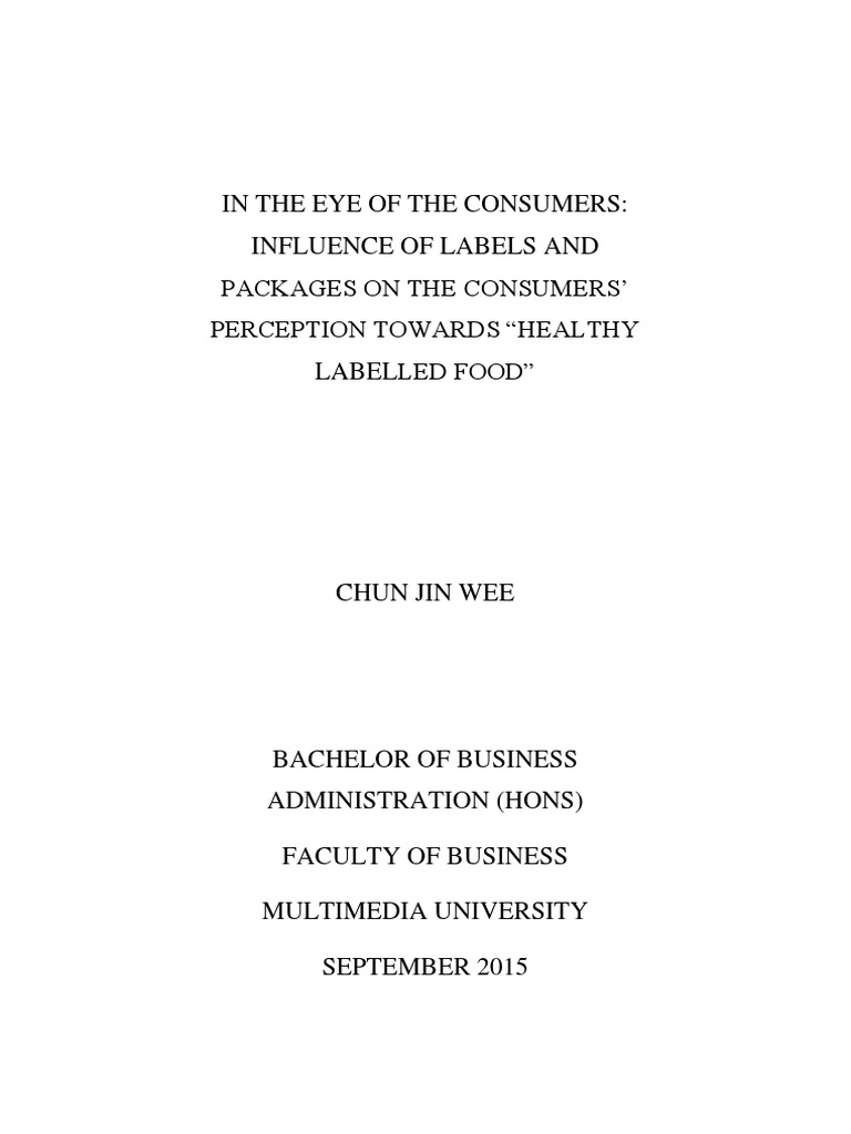 FYP Example PDF | PDF | Data Analysis | Healthy Diet