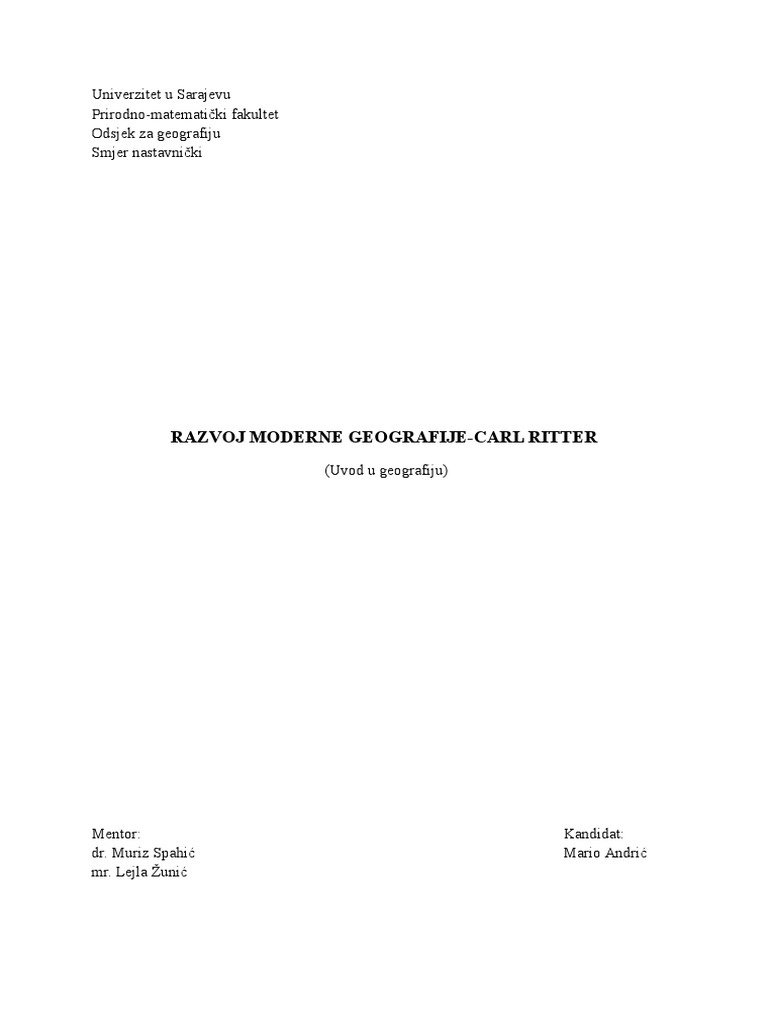 Carl Ritter | PDF