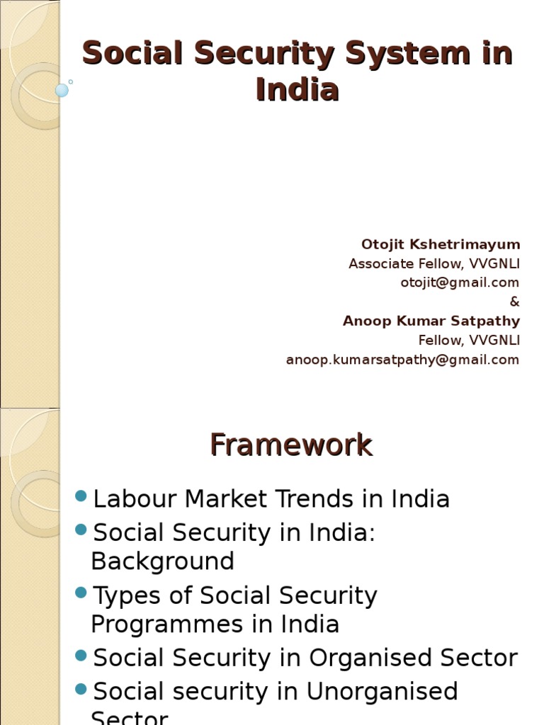 Social Security System in India | PDF | Pension | Welfare