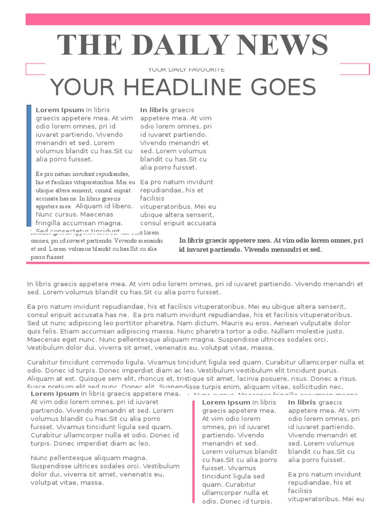 Free Word Newspaper Template Download | PDF