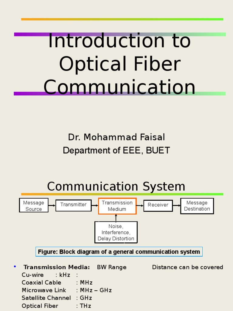 OFC Lec 1 2003 Format | PDF | Fiber Optic Communication | Optical Fiber