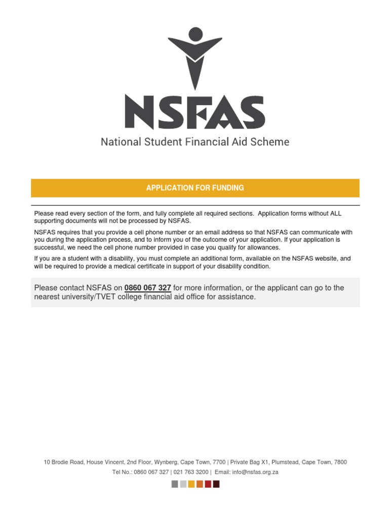 NSFAS Application Process and Requirements | PDF | Identity Document ...