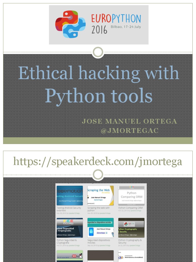 Ethical Hacking With Python Tools | PDF | Computer Network Security ...