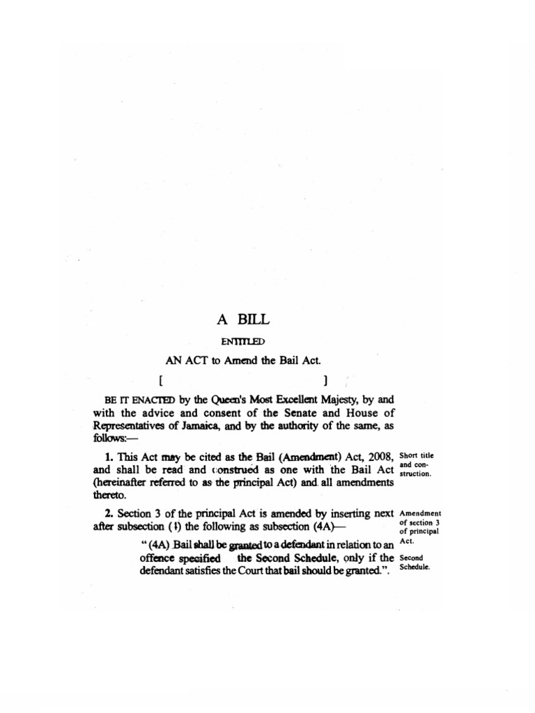 The Bail Act (Amendment) 2008 | PDF | Bail | Morality