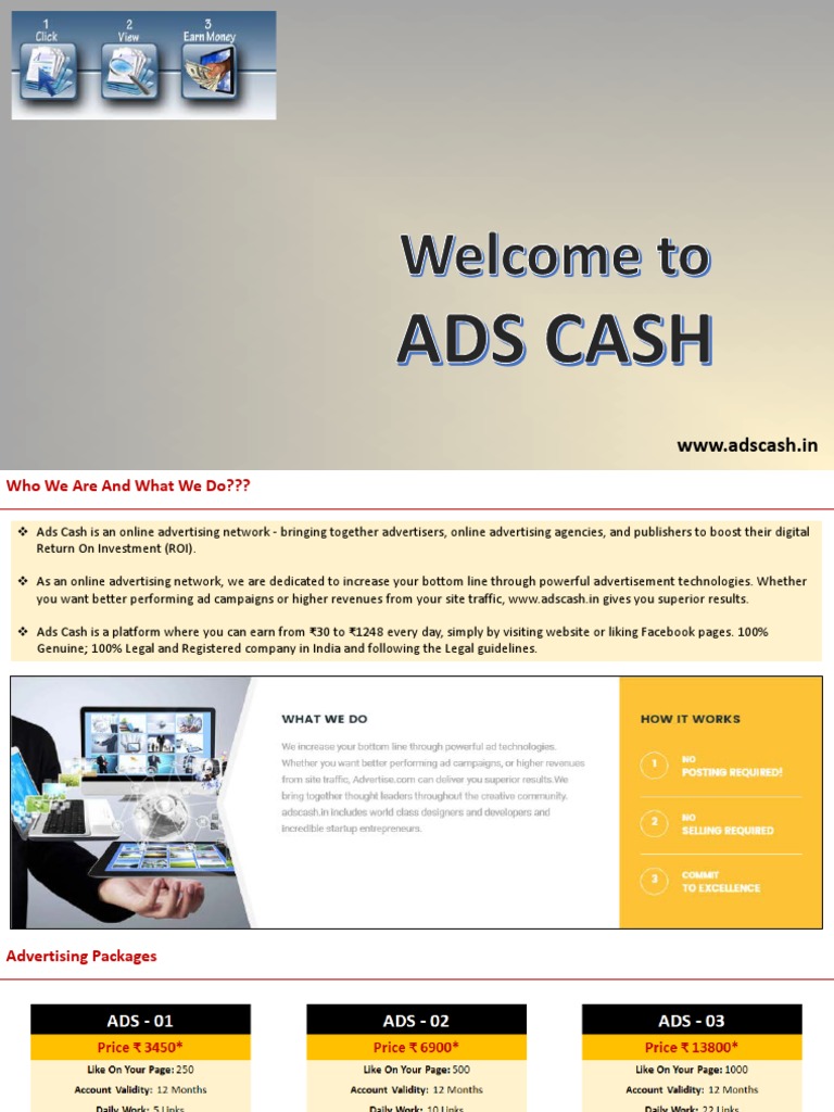 Adscash Complete Manual | PDF | Online Advertising | Advertising