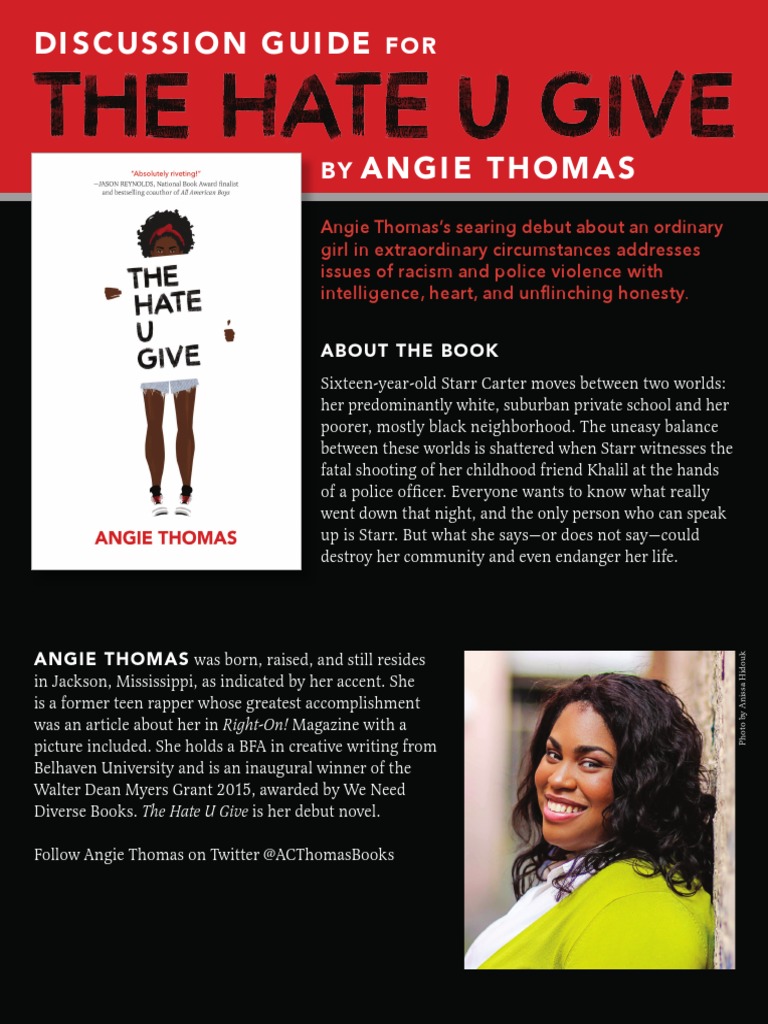 Hate U Give Discussion Guide | PDF
