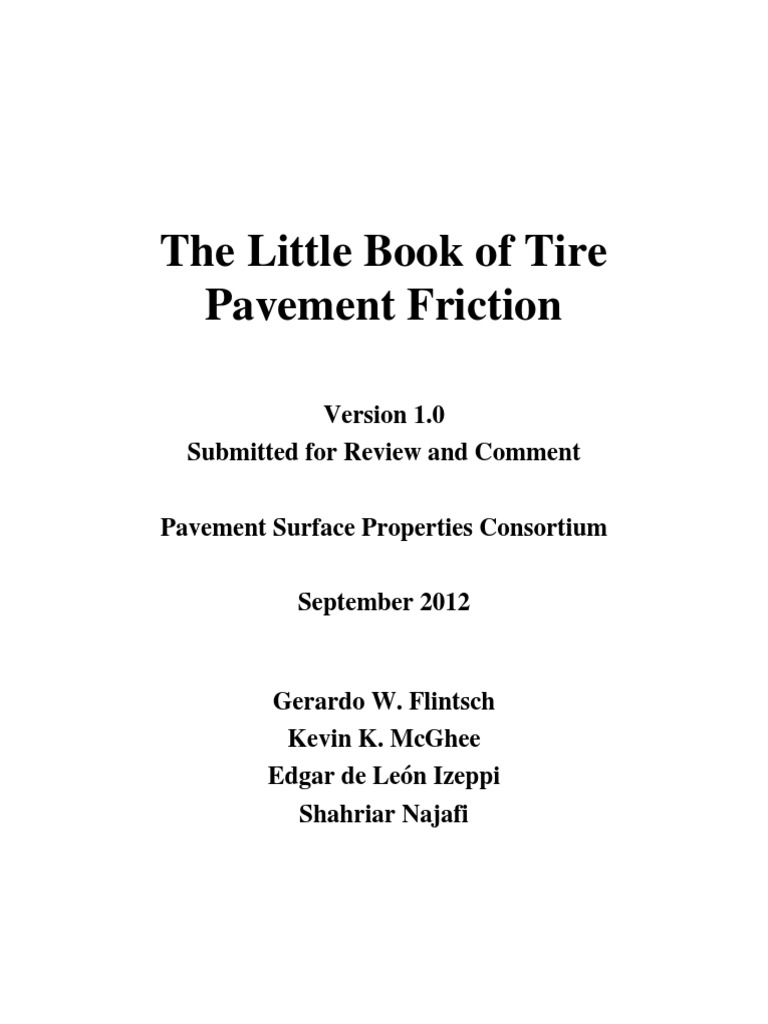 The Little Book of Tire Pavement Friction | PDF | Tire | Road Surface