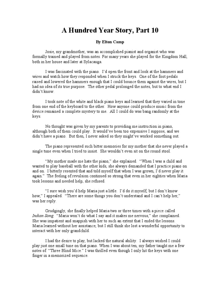 A Hundred Year Story, Part 10 | PDF | Washing Machine | Piano