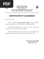 Sample Employee Clearance Certificate | PDF