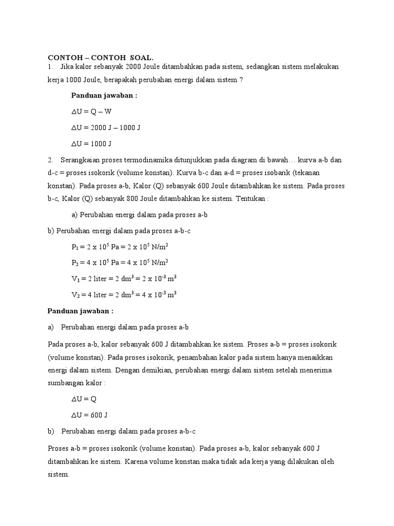 CONTOH Soal Termo Hukum 2 Baru | PDF