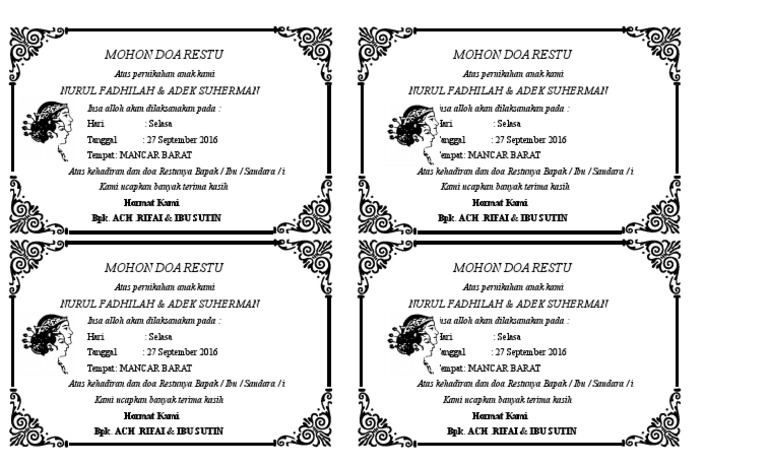 Format : Mohon Doa Restu - lasopamobil