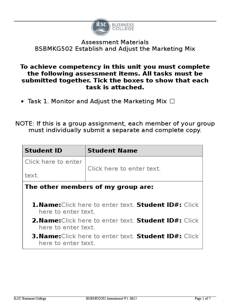 BSBMKG502 Assessment V1.0615 | PDF | Educational Assessment | Marketing