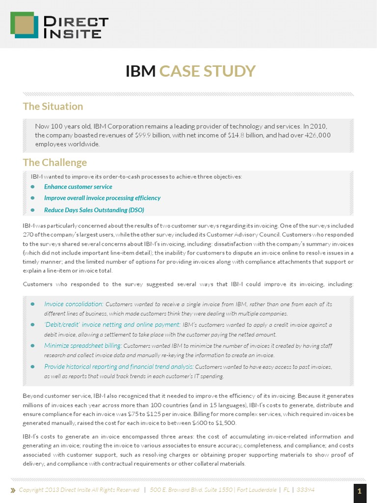 Ibm Case Study PDF | PDF | Invoice | Economies
