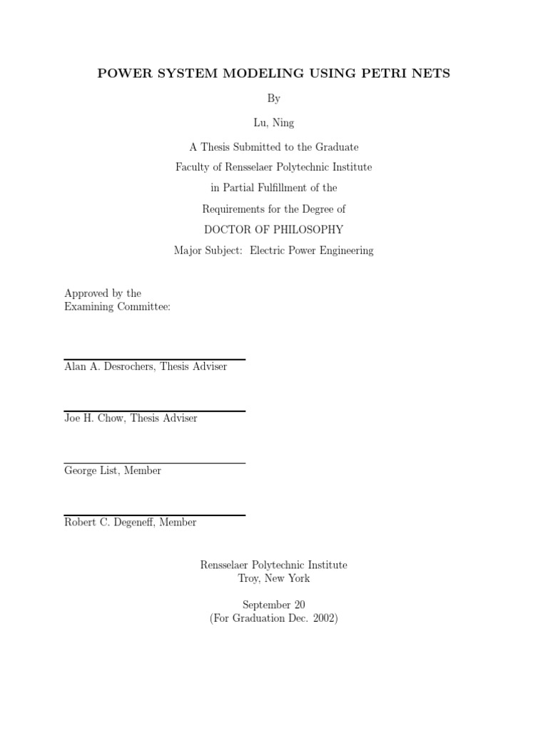 Power System Modeling Using Petri Nets | PDF | Mathematical Optimization | Simulation