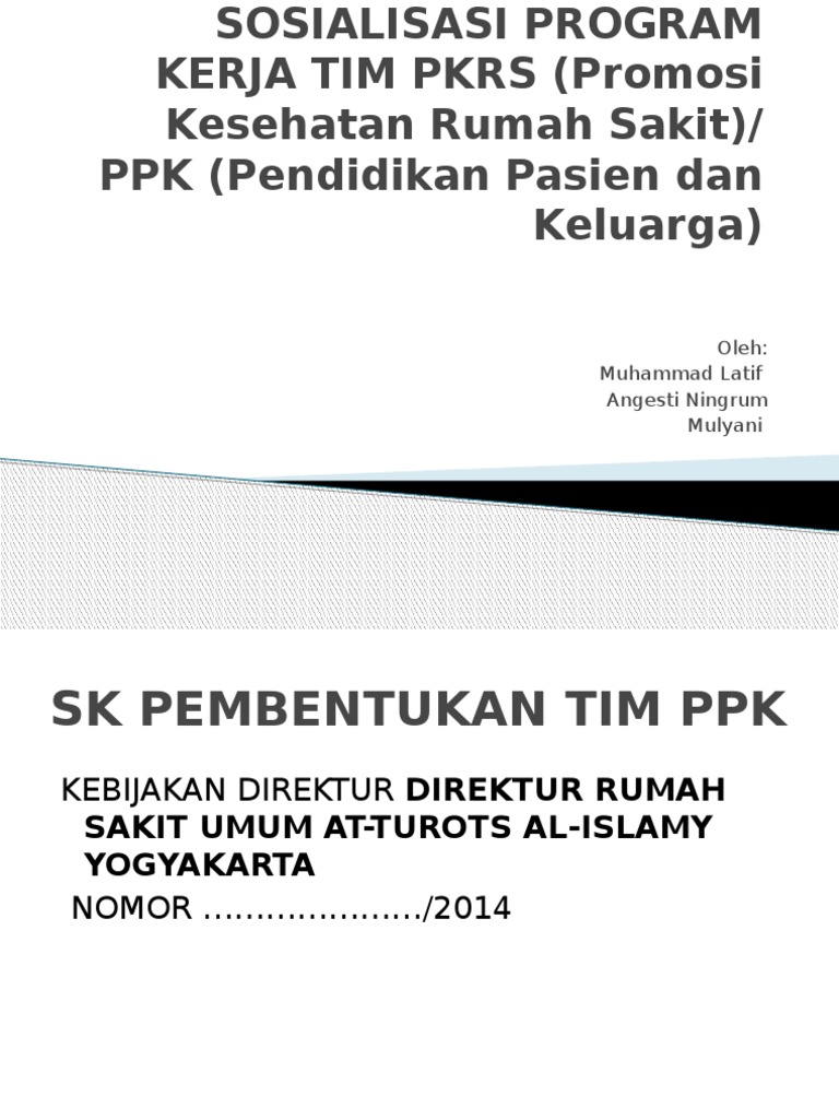 Sosialisasi Program Kerja Tim Pkrs | PDF