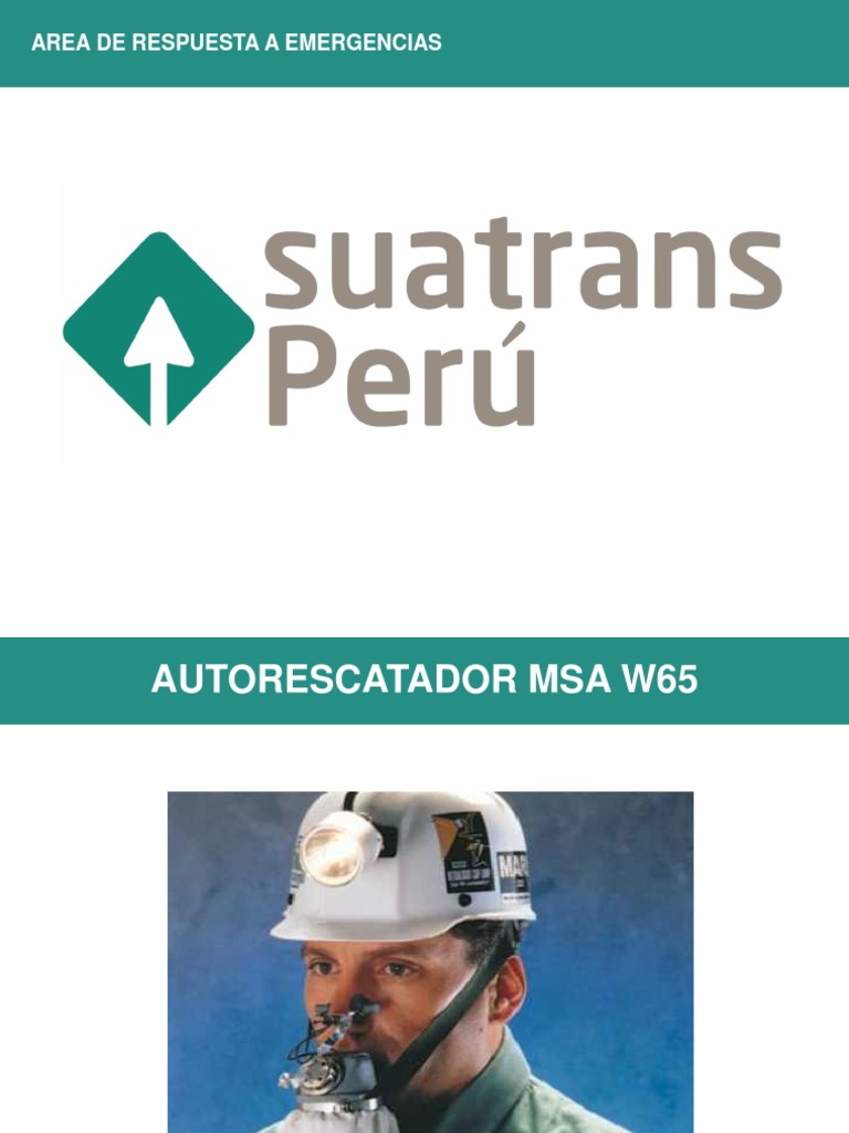 Prest. Auorescatador MSA W65 | PDF | Monóxido de carbono | Dióxido de ...