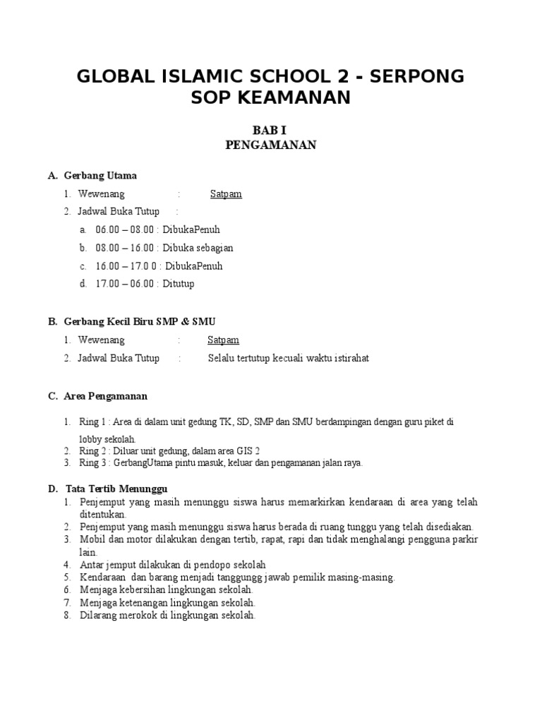 Sop Security | PDF