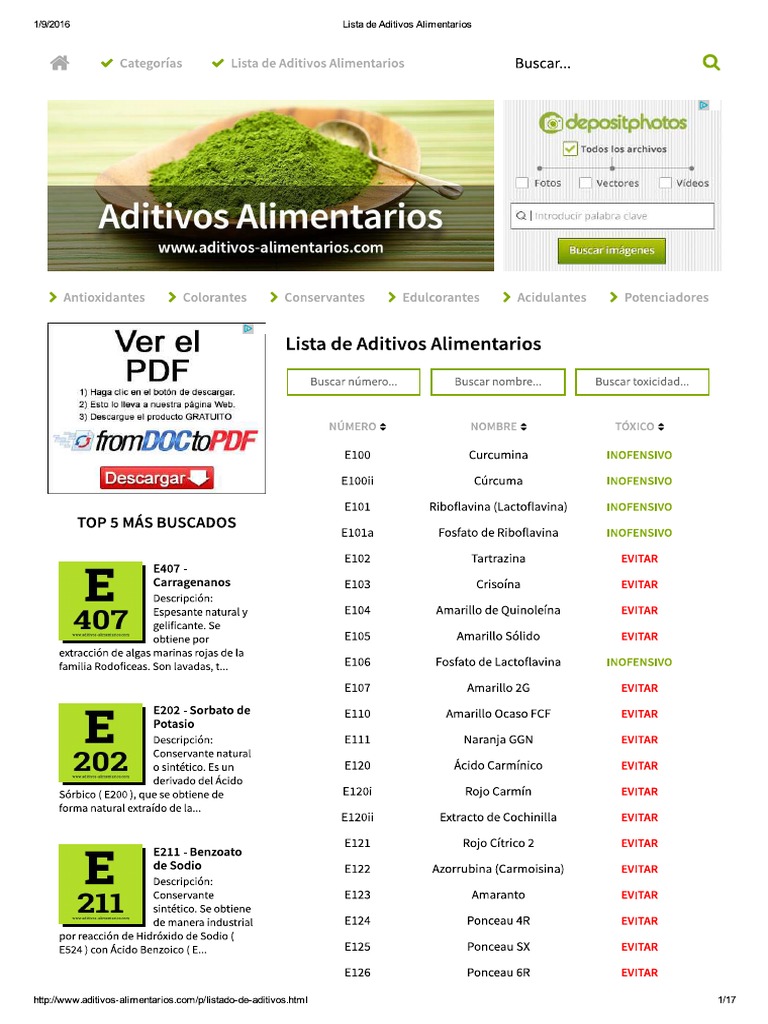 Lista de Aditivos Alimentarios.pdf