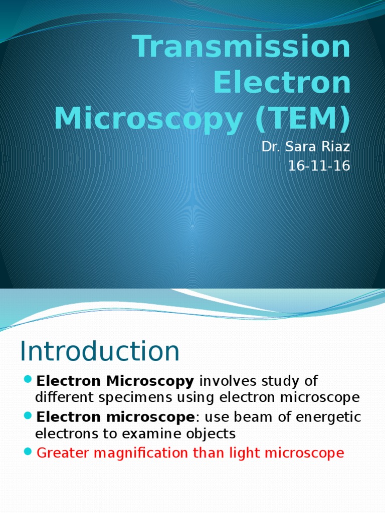 TEM Lecture 1 | PDF | Transmission Electron Microscopy | Lens (Optics)