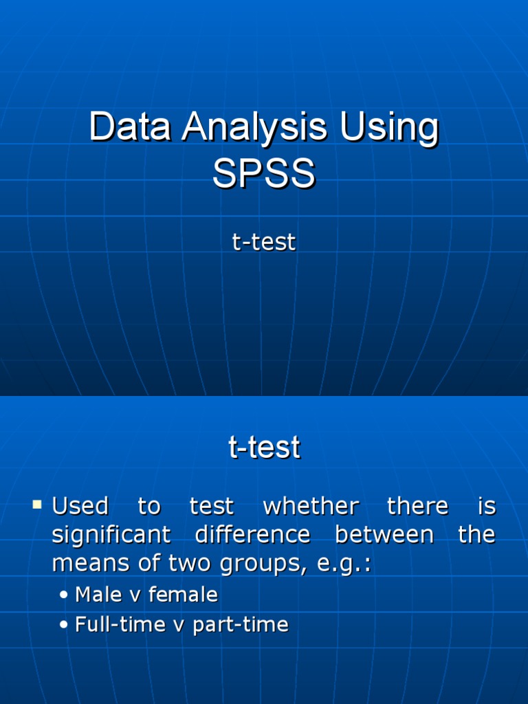 SPSS T-Test Analyze Gender Differences | PDF | Student's T Test | Variance