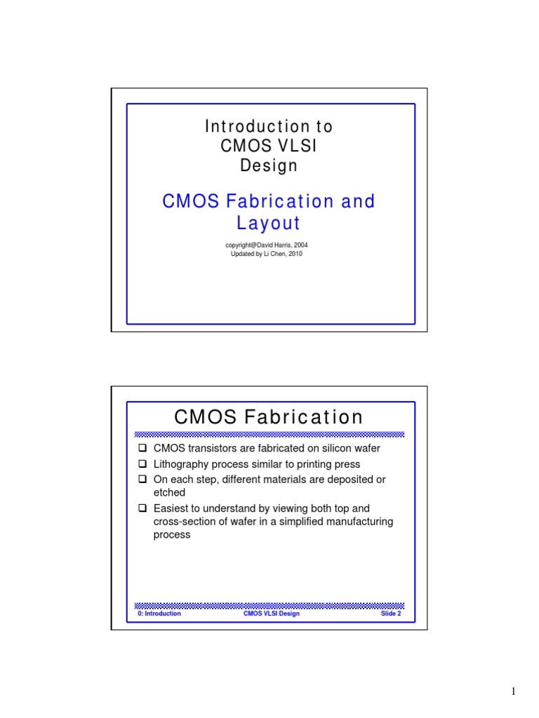 CMOS Fabrication and Layout | PDF | Cmos | Wafer (Electronics)
