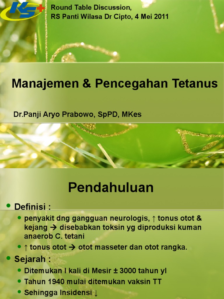 Tetagam-Manajemen Dan Pencegahan Tetanus PWDC | PDF